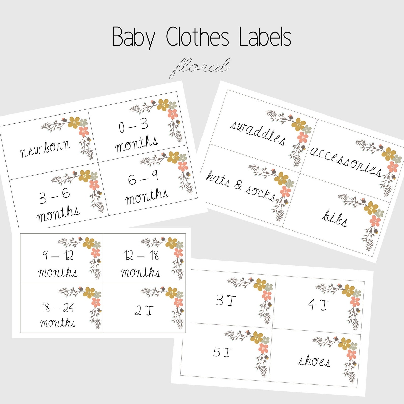 Baby Clothes Organization, Nursery Organization, Storage Labels ...