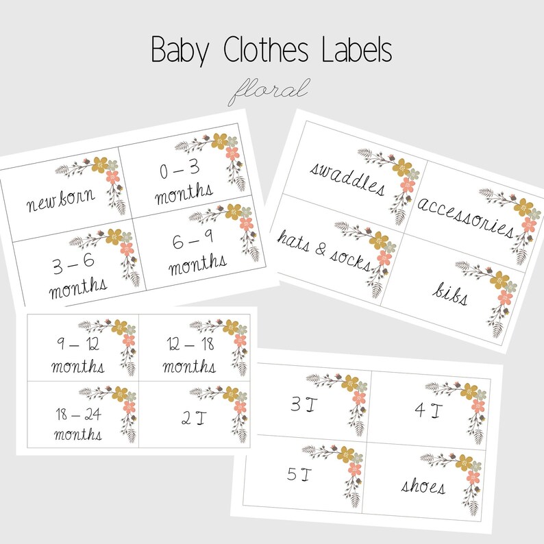 Baby Clothes Organization, Nursery Organization, Storage Labels ...