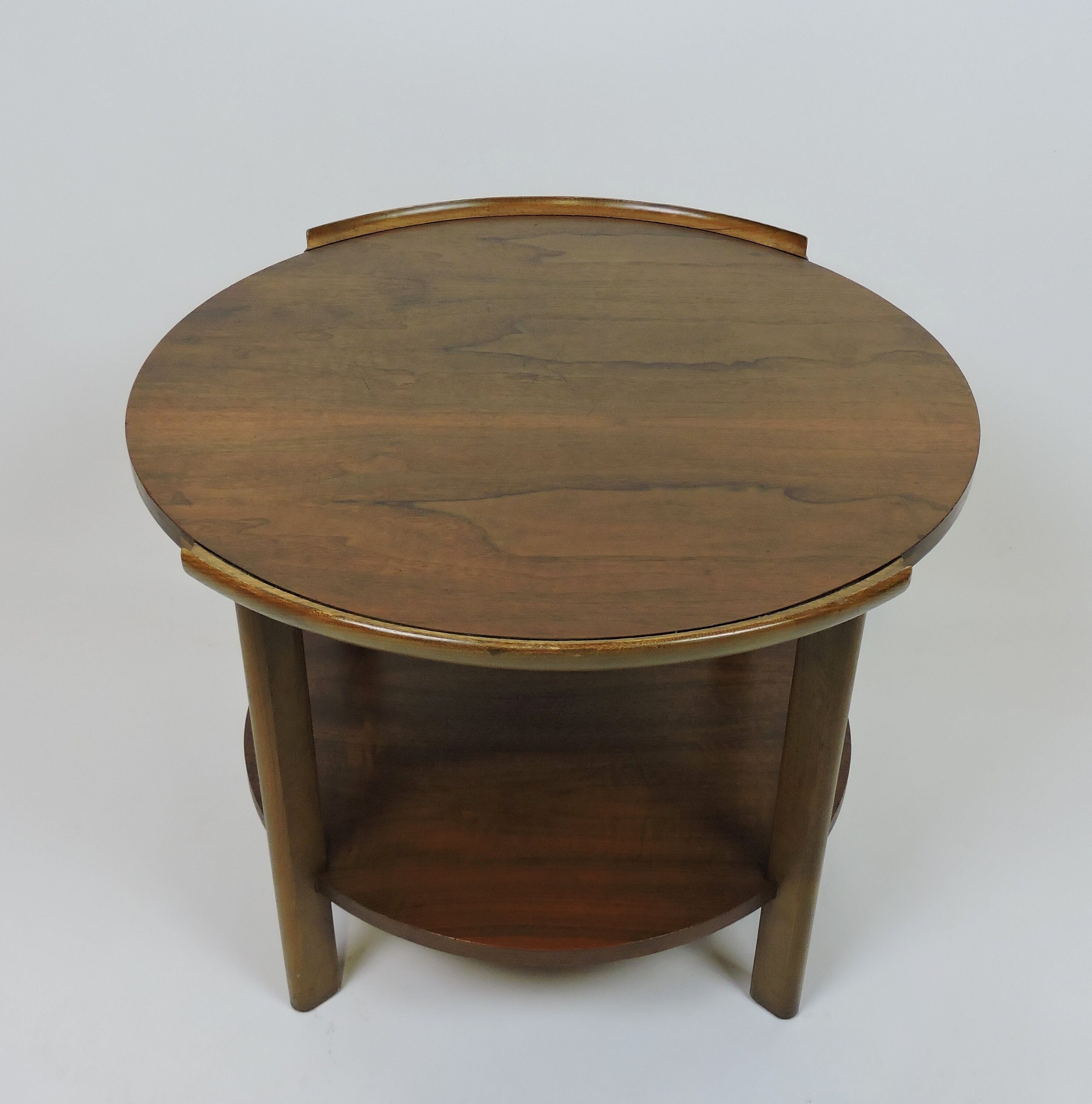 Mid Century Modern Lane Round Walnut Side or Occasional Table - Etsy