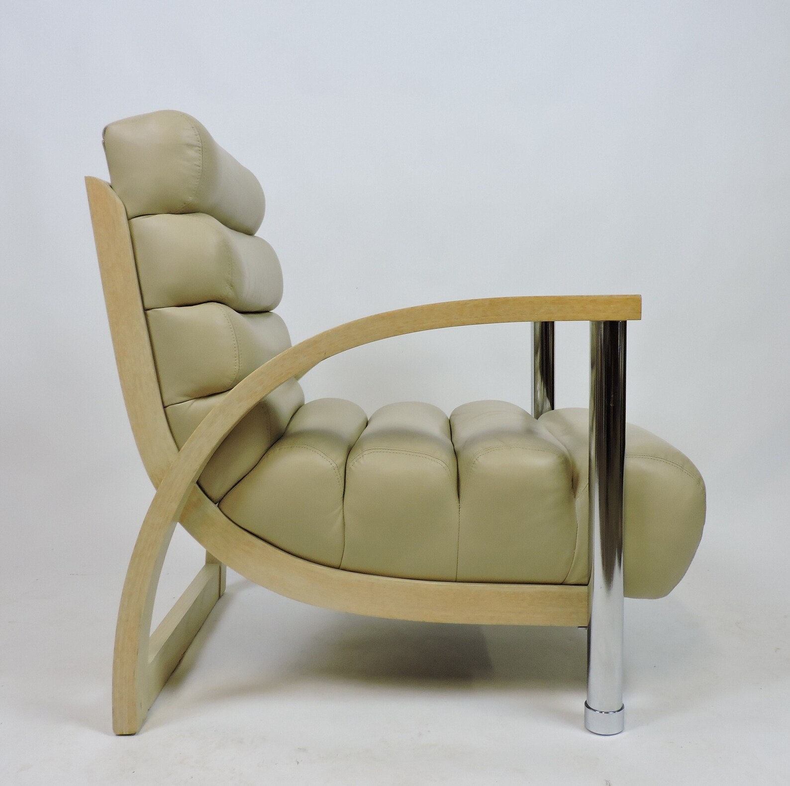 Jay Spectre Post Modern Eclipse Leather Lounge Chair - Etsy