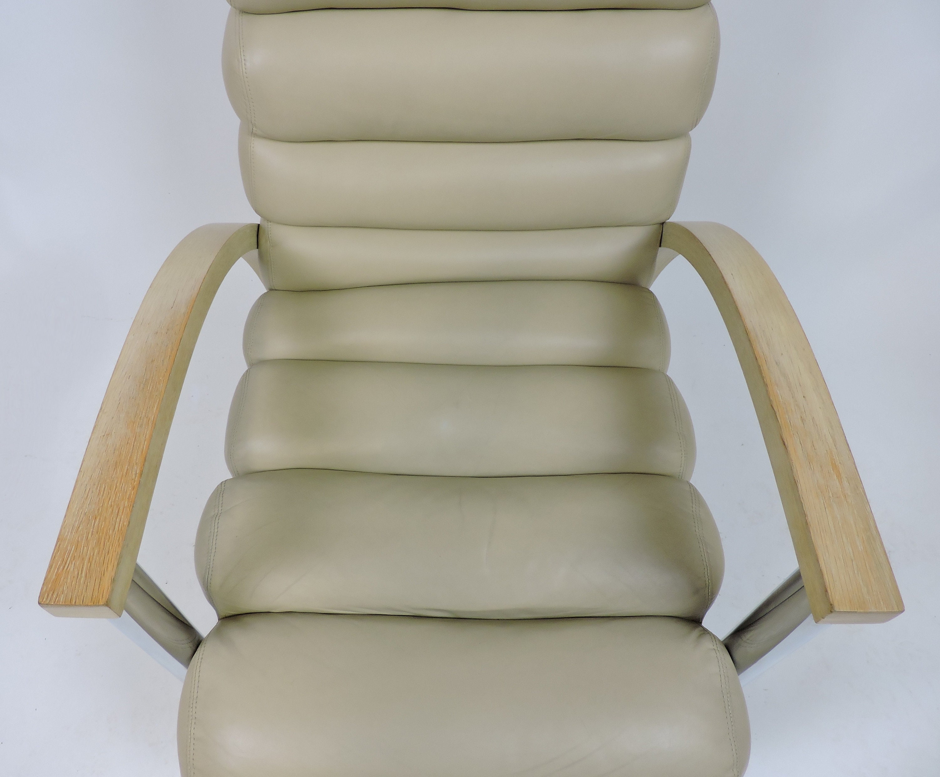 Jay Spectre Post Modern Eclipse Leather Lounge Chair - Etsy