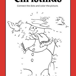Christmas Connect the Dots and Color - Etsy