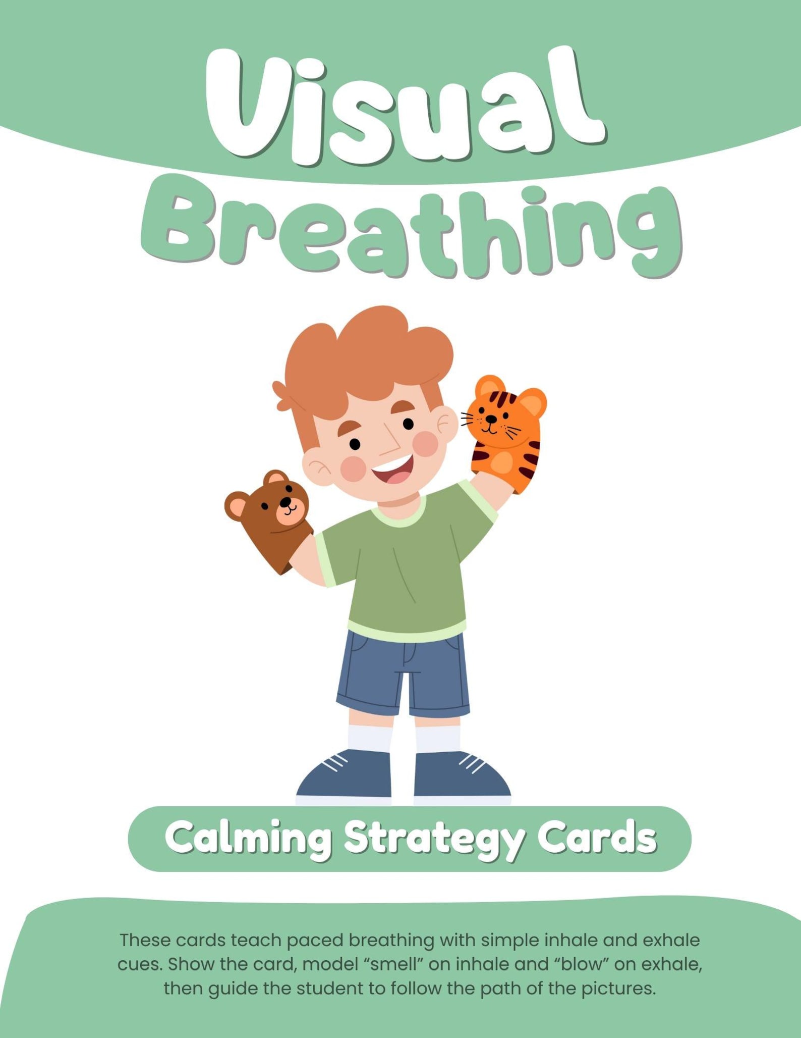 Visual Breathing Calming Strategy Cards for ADHD and Autism - Etsy