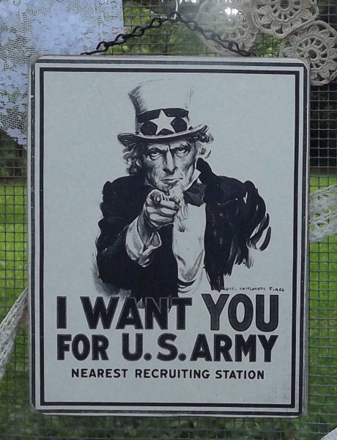 Army's Uncle Sam Recruiting Poster on Hanging Wall Sign - Etsy