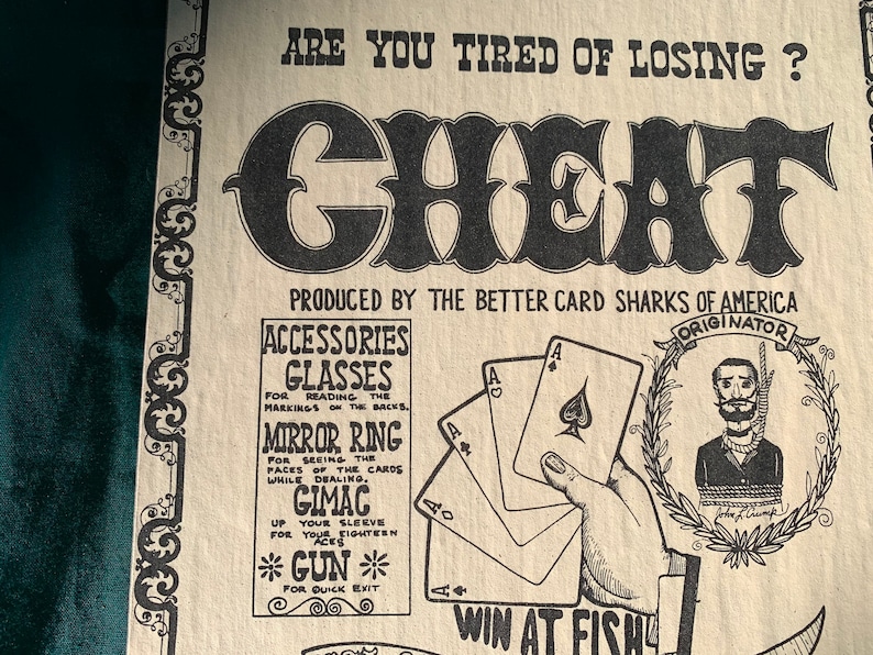 Cheat Playing Cards Hanging Wall Sign - Etsy