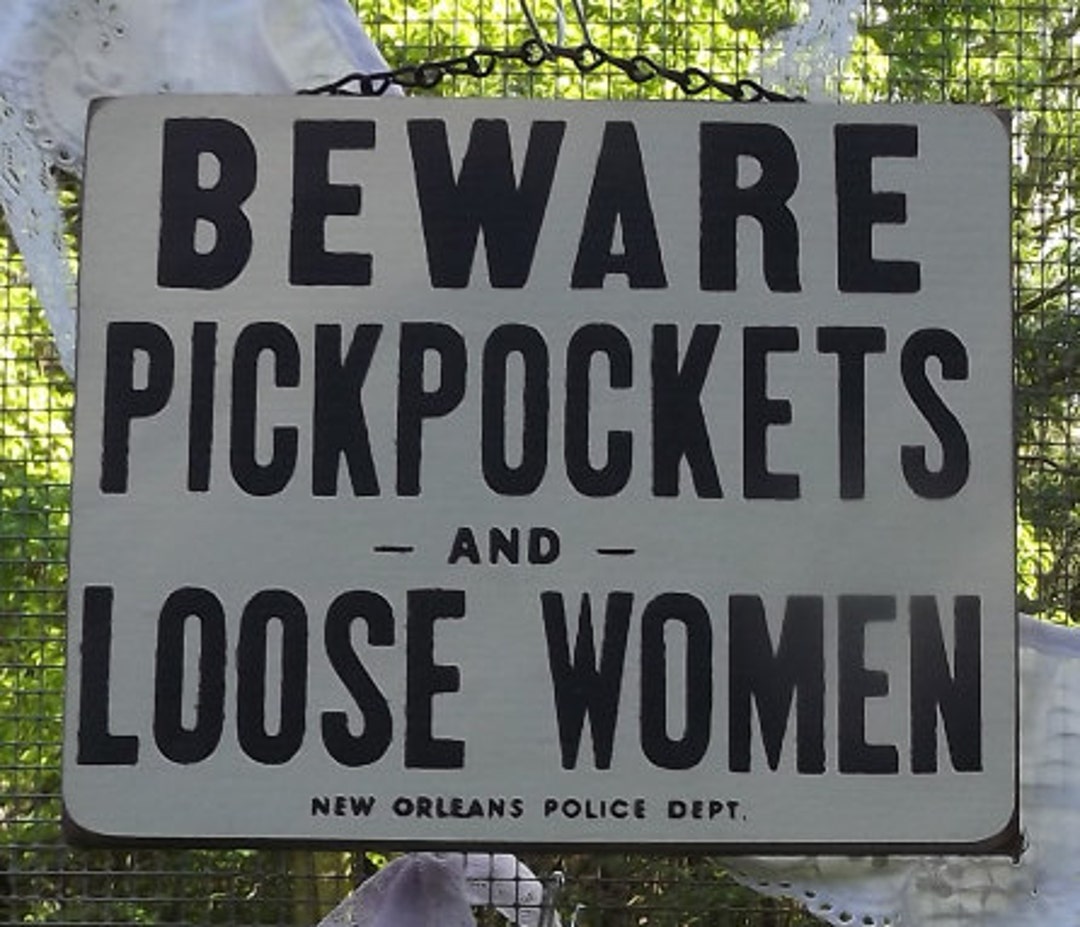 Beware Pickpockets Hanging Wall Sign - Etsy