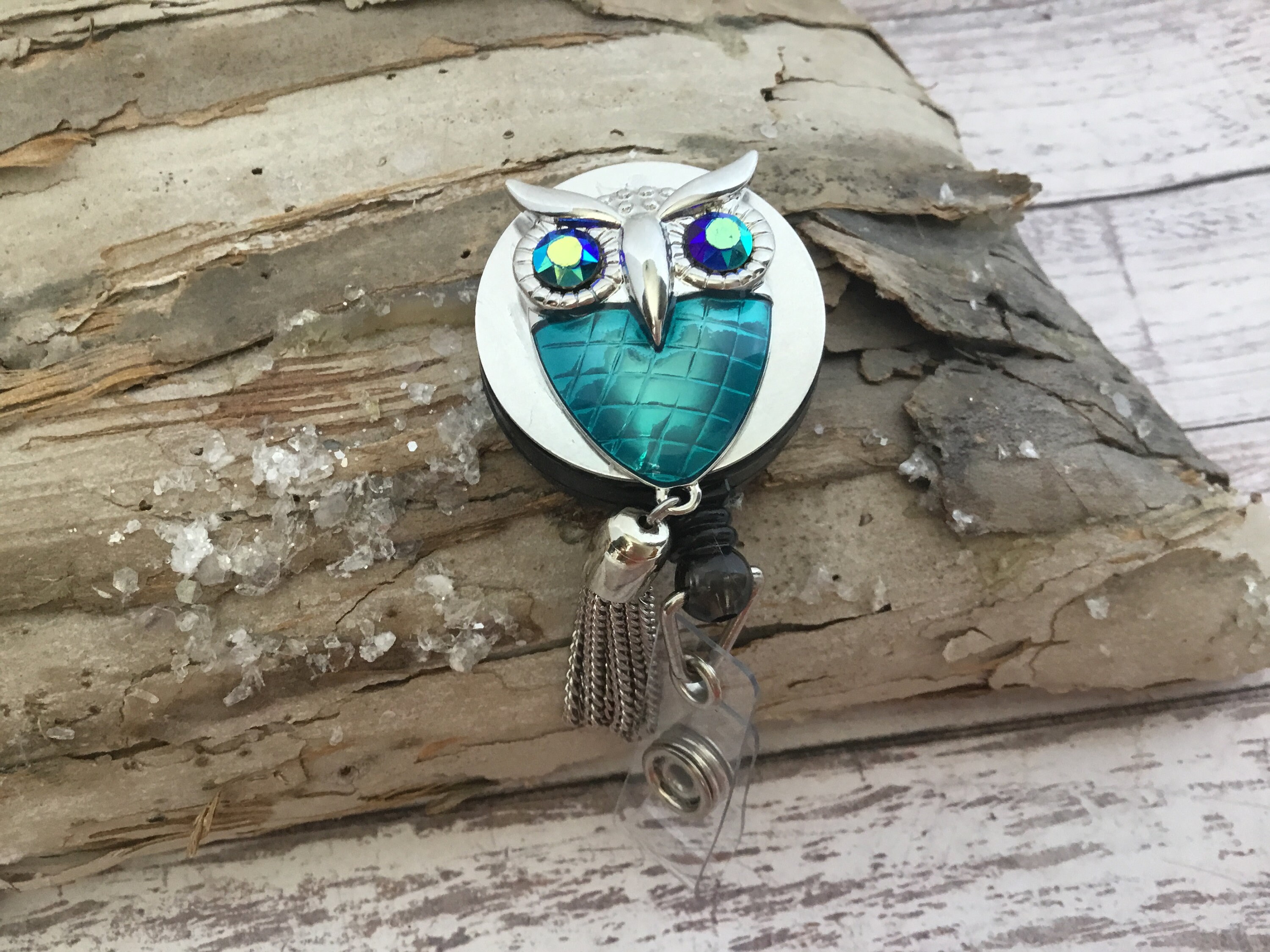 Badge Reel Owl Fringe Badge Reel Badge Holder Enamel Badge - Etsy UK