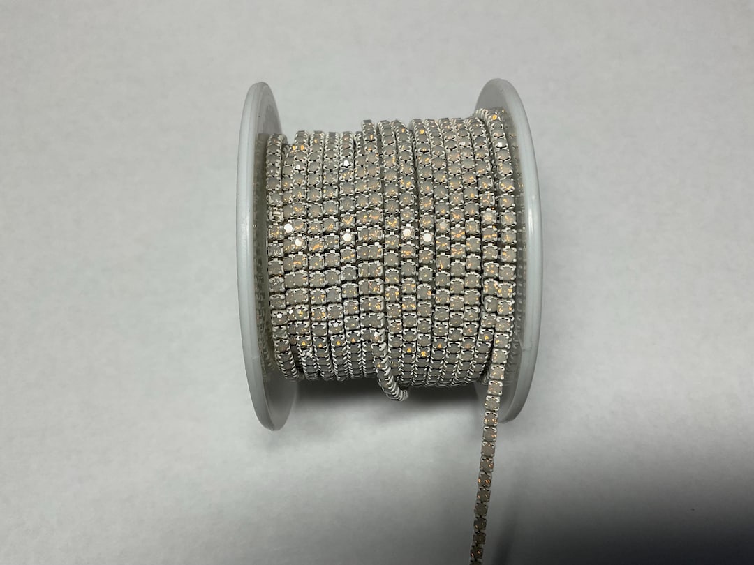 White Opal Cup Chain/ 2mm Cup Chain for Embroidery/ Cup Chain for ...