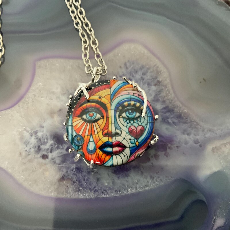 Carved Moon Face - Etsy