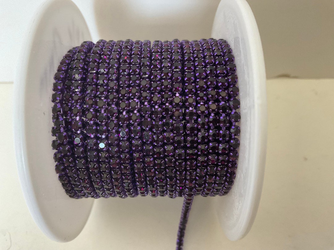 Purple Passion Cup Chain for Embroidery/ 2mm Crystal Cup Chain for ...