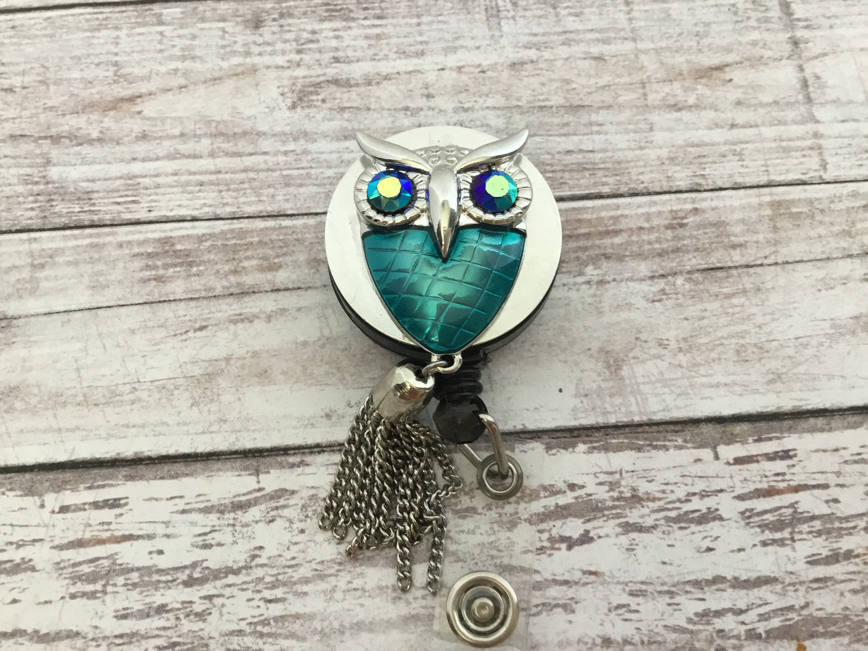 Badge Reel Owl Fringe Badge Reel Badge Holder Enamel Badge - Etsy UK
