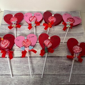 Valentines Lollipop Cards, Set of 2,treats for Kids, Comes With ...
