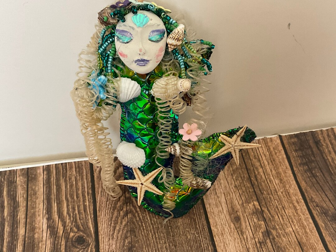 OOAK Mermaid Spirit Doll: Beaded Boho Art Poppet - Etsy