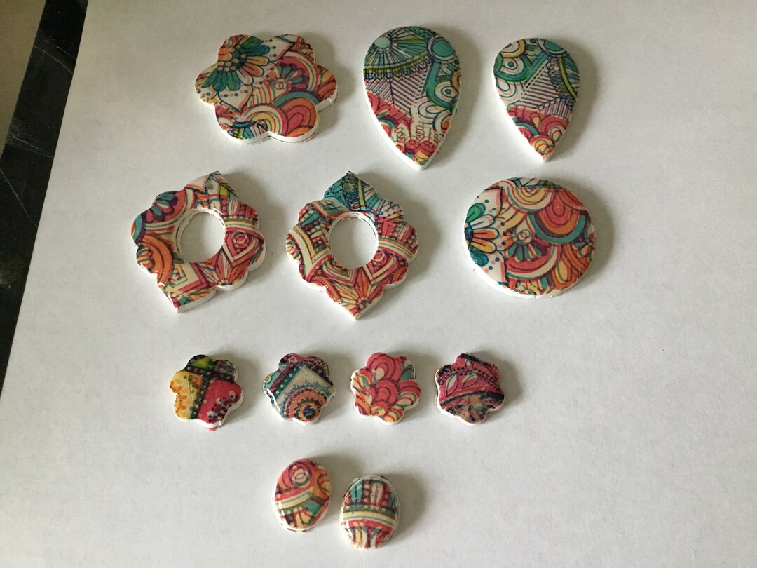 Cabochons Assorted Sizes-embroidery Cabochons Artisan Cabochons clay ...