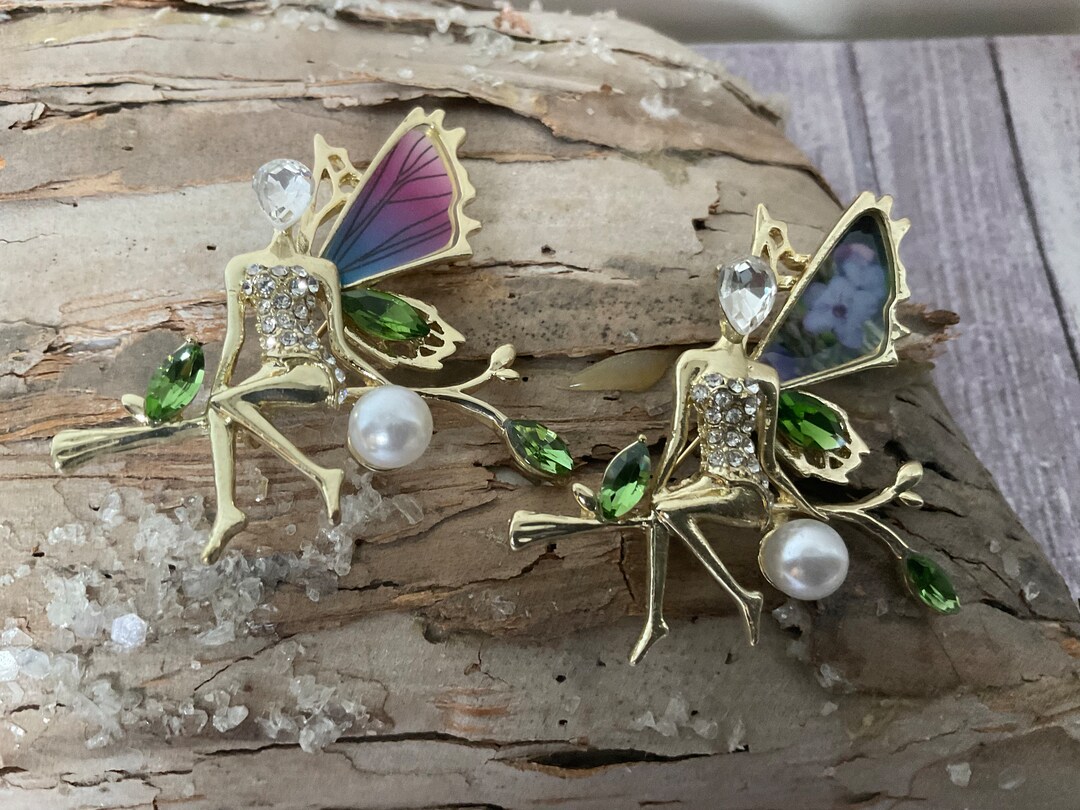 Brooches,fairy Brooch, Fairy Pin , Beautiful Rhinestone Pins, Sweater ...