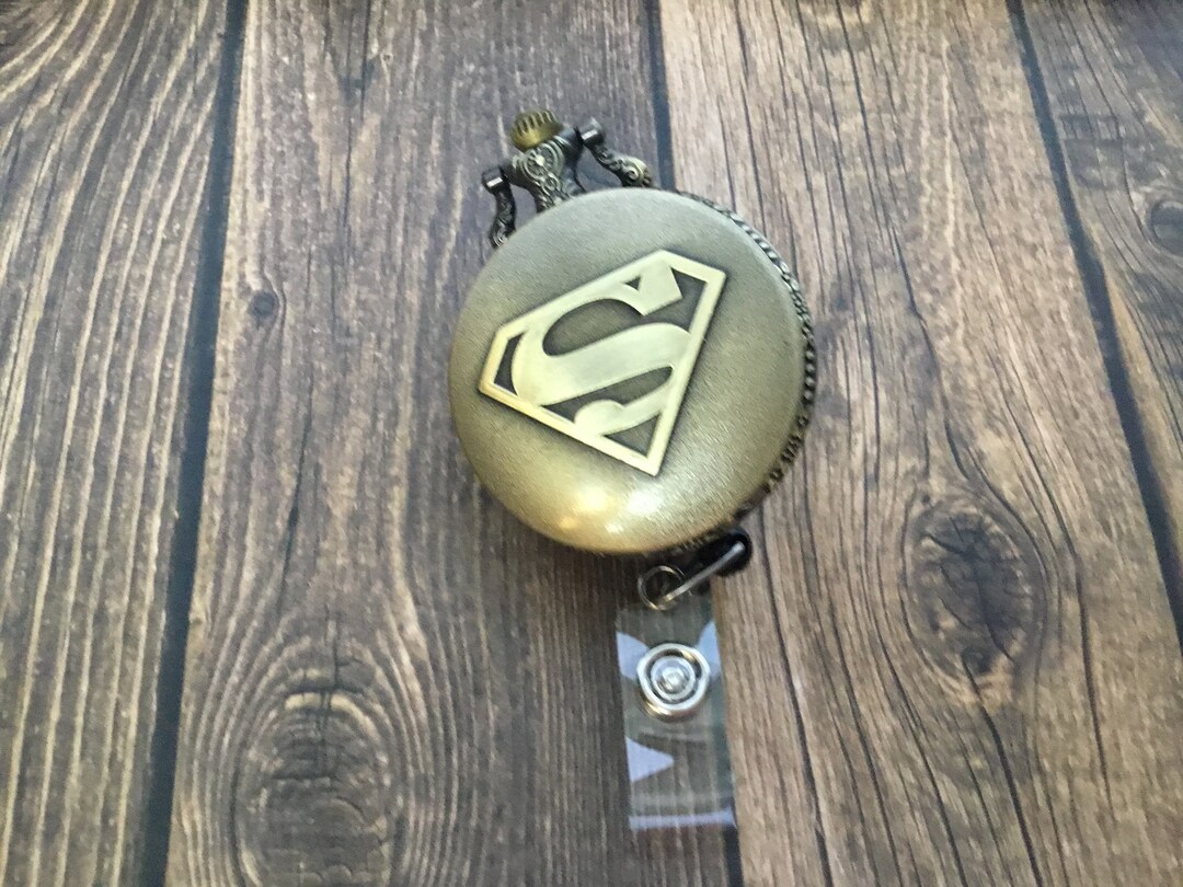 Pocket Watch Badge Reel - Working Watch Badge Reel-unisex Badge Reel ...