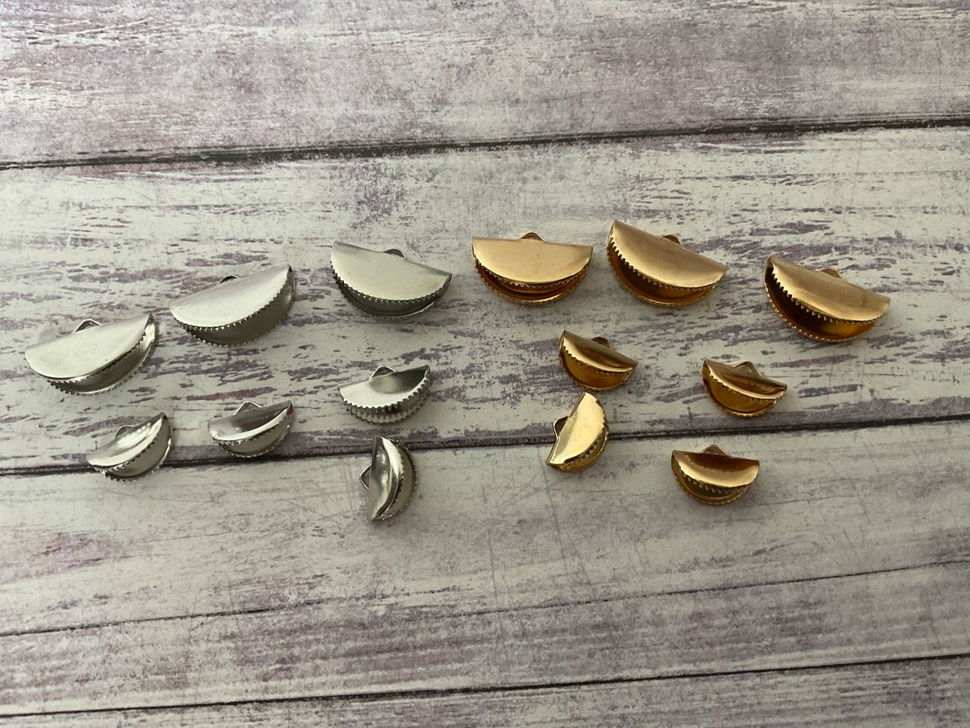 Ribbon Crimps Half Round Ribbon Crimps Gold or Silver Ribbon - Etsy