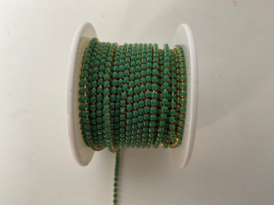 Green Cup Chain/ 2mm Cup Chain for Embroidery/ Cup Chain for Jewelry ...