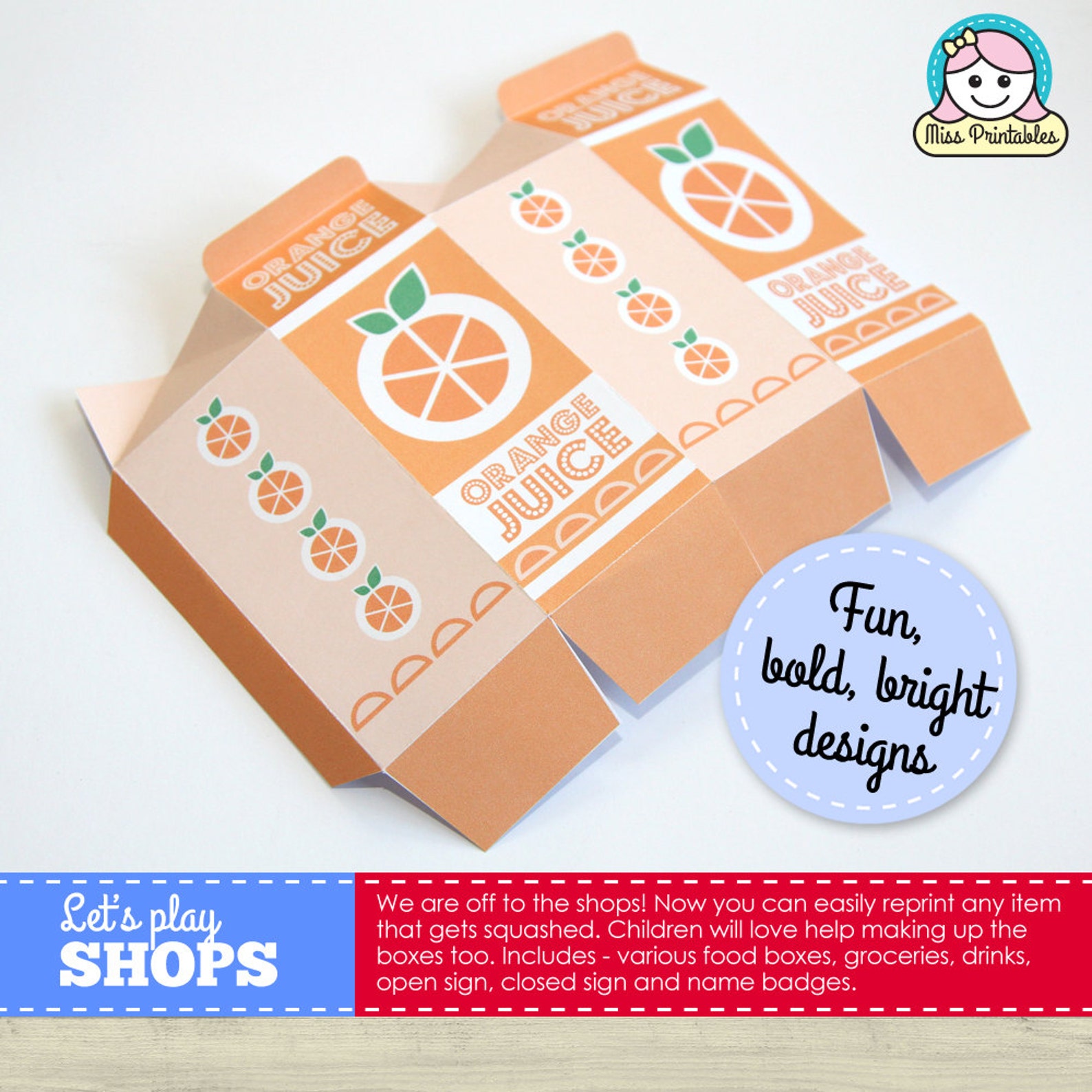 FOOD Packaging Printable, for Children's Pretend Play. Printable ...