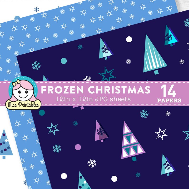 FROZEN Digital Paper Pack Printable 12" X 12" - Etsy