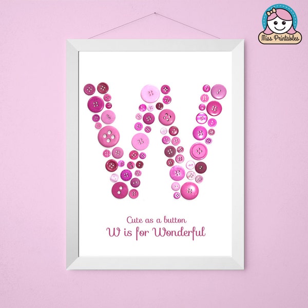 Button Letter - Etsy