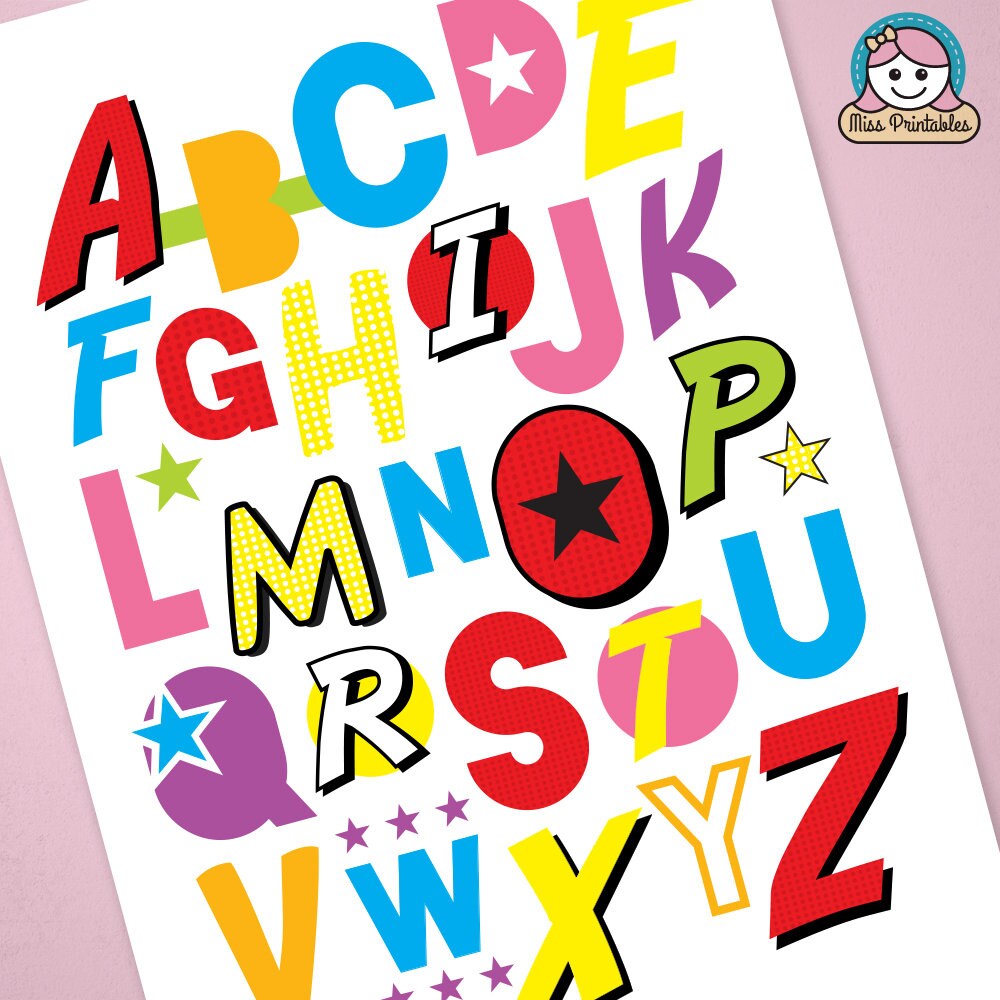 Alphabet And Numbers SUPERHERO INSPIRED Printable A Z Letters Etsy alphabet-and-numbers-superhero-inspired-printable-a-z-letters-etsy