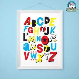Alphabet SUPERHERO INSPIRED Printable. A-Z Letters in a Comic Book ...