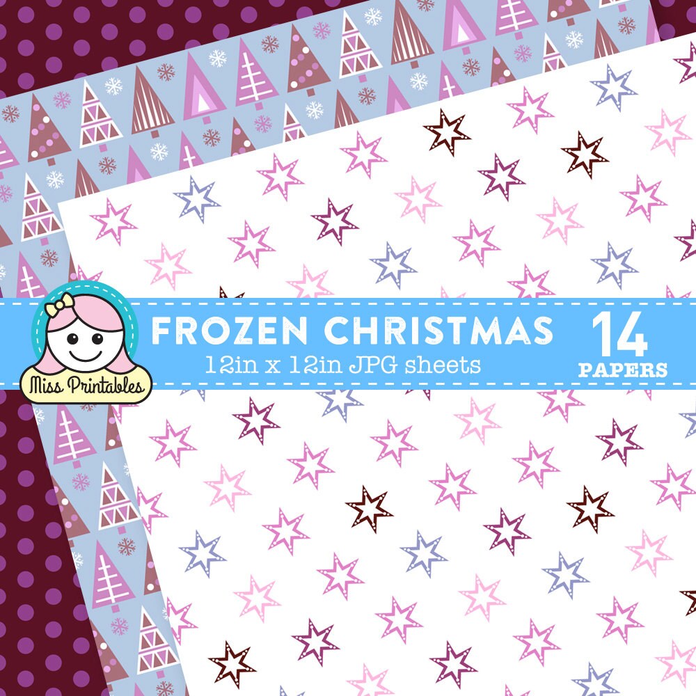 FROZEN Digital Paper Pack Printable 12" X 12" - Etsy