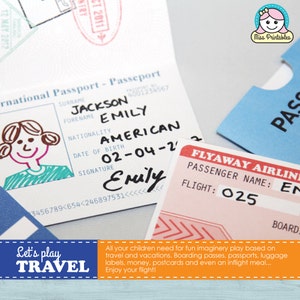 Travel Set Printable for Children's Pretend Play TRAVEL TEMPLATES - Etsy