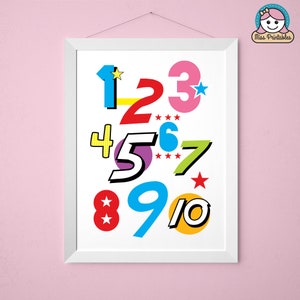 Alphabet and Numbers SUPERHERO INSPIRED Printable. A-Z Letters and 1-10 ...