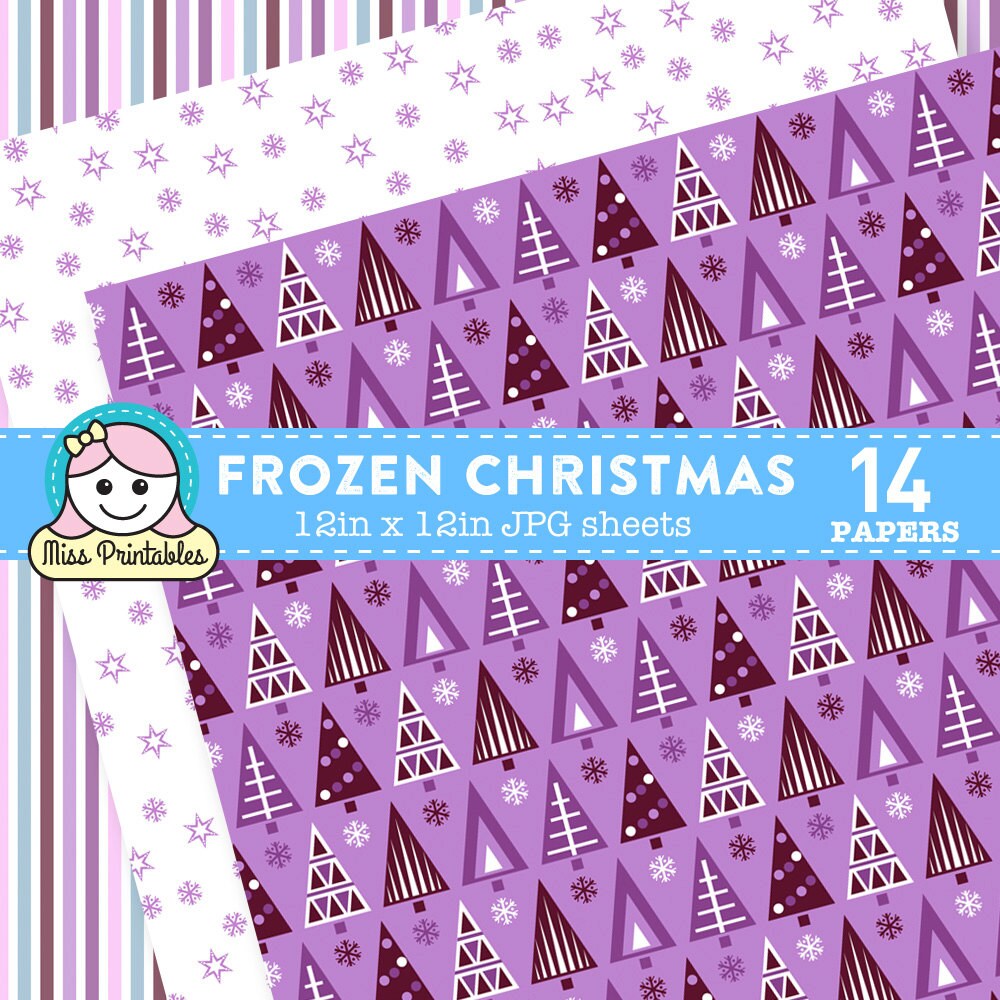FROZEN Digital Paper Pack Printable 12" X 12" - Etsy