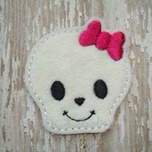 Maxine Skeleton Head Feltie Embroidery Design - Etsy