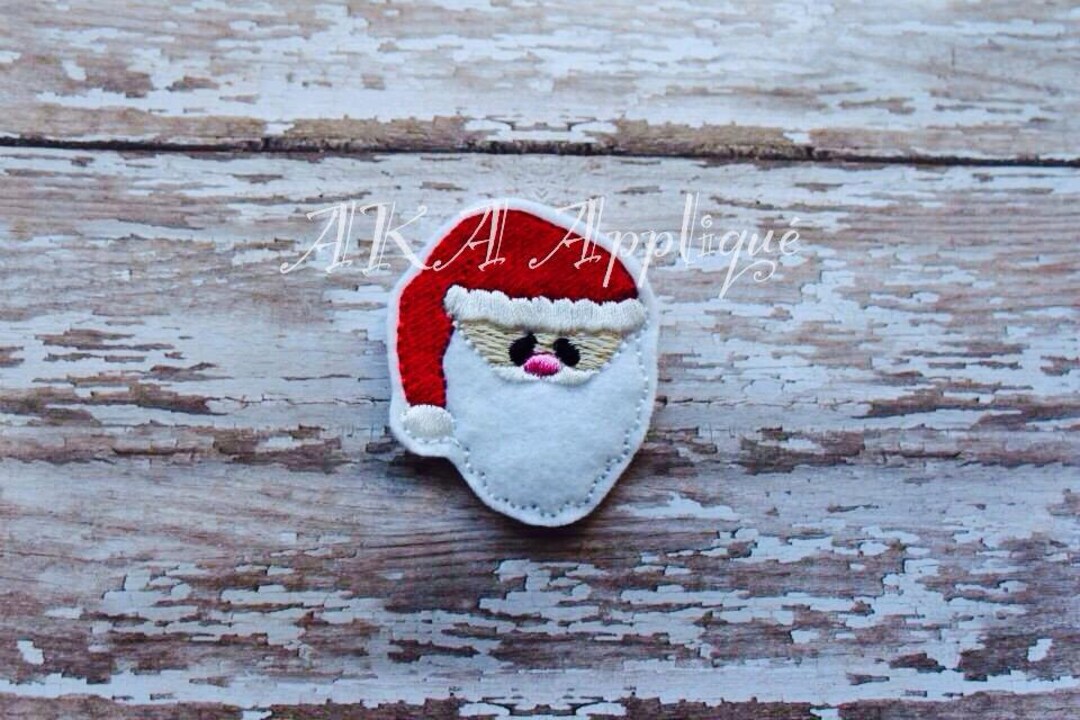 Santa Head Filled Feltie Embroidery Design - Etsy
