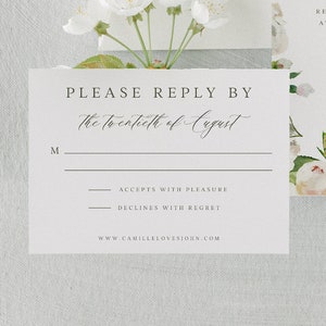 White Painted Floral Frame Calligraphy Wedding Invitation Template ...