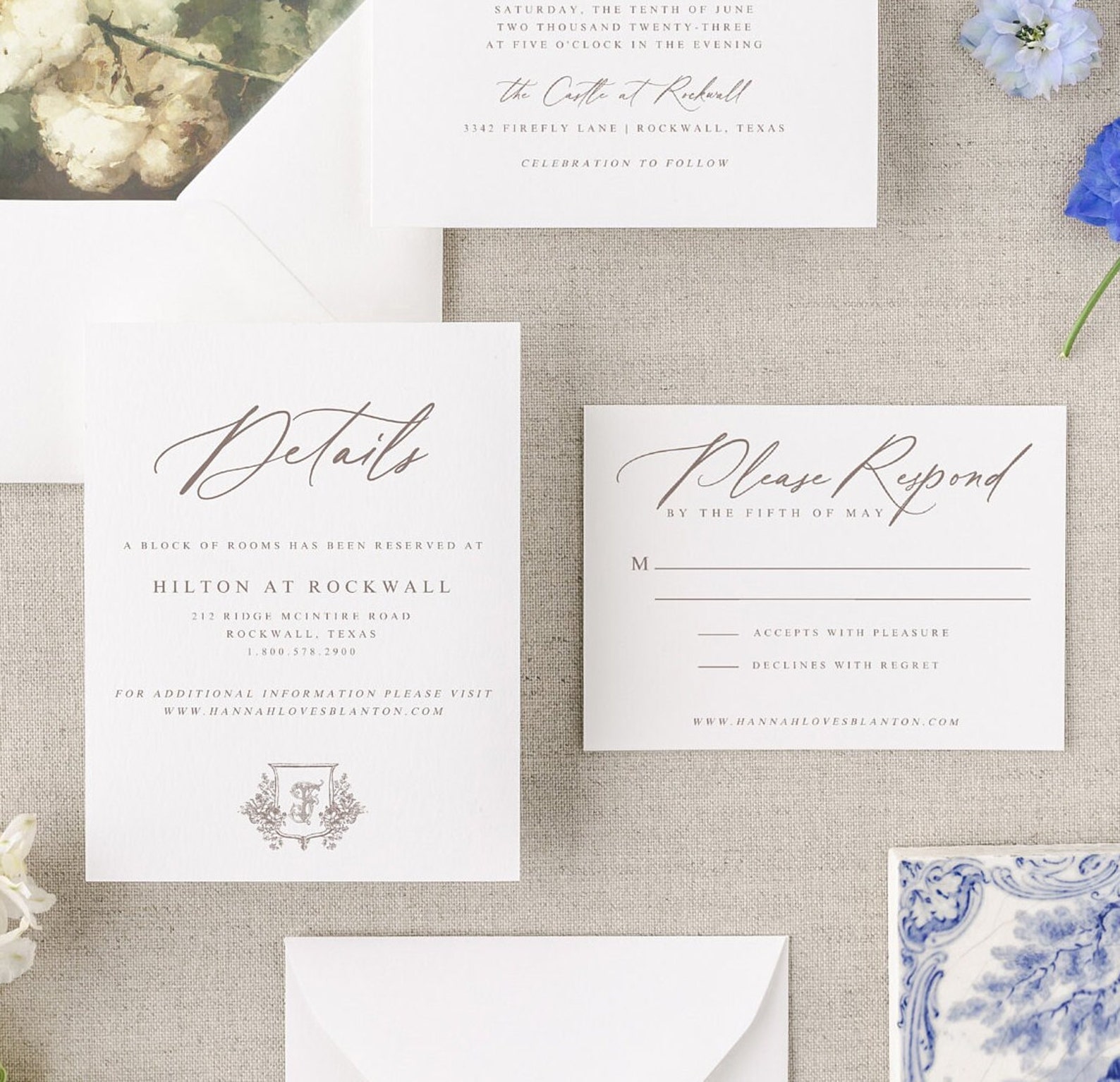 Regal Monogram Floral Crest Wedding Invitation Template, Modern ...
