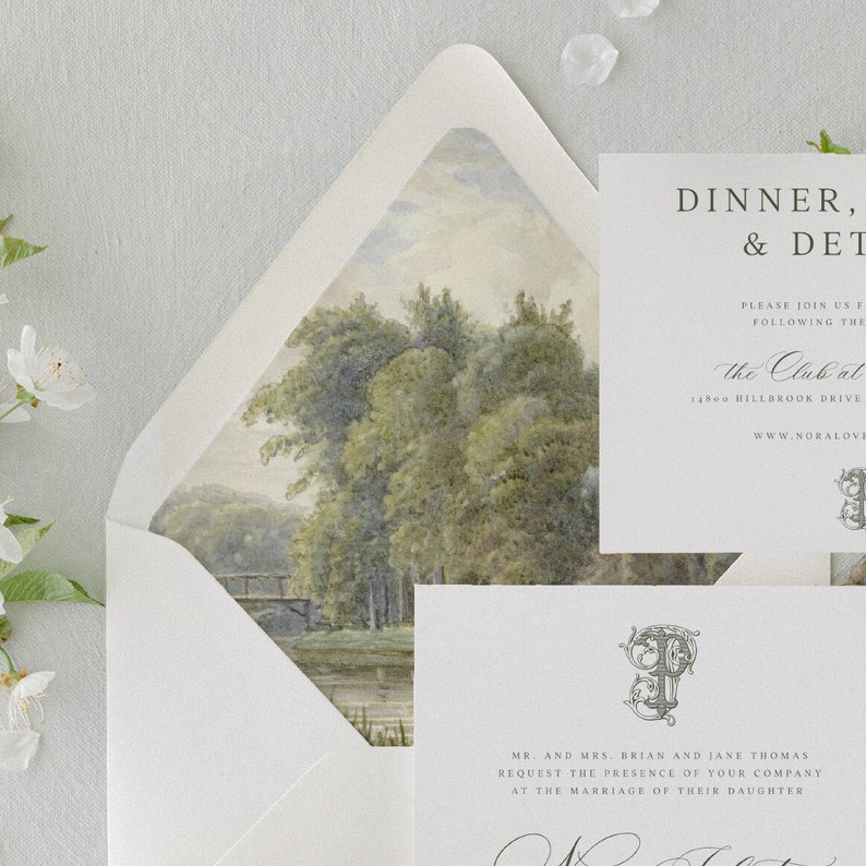 Vintage Oak Tree Envelope Liner Download and Print - Etsy