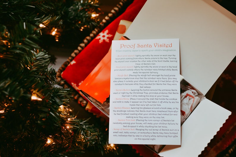 Proof of Santa Kit Santa Claus Kit Santa Evidence Kit Proof | Etsy