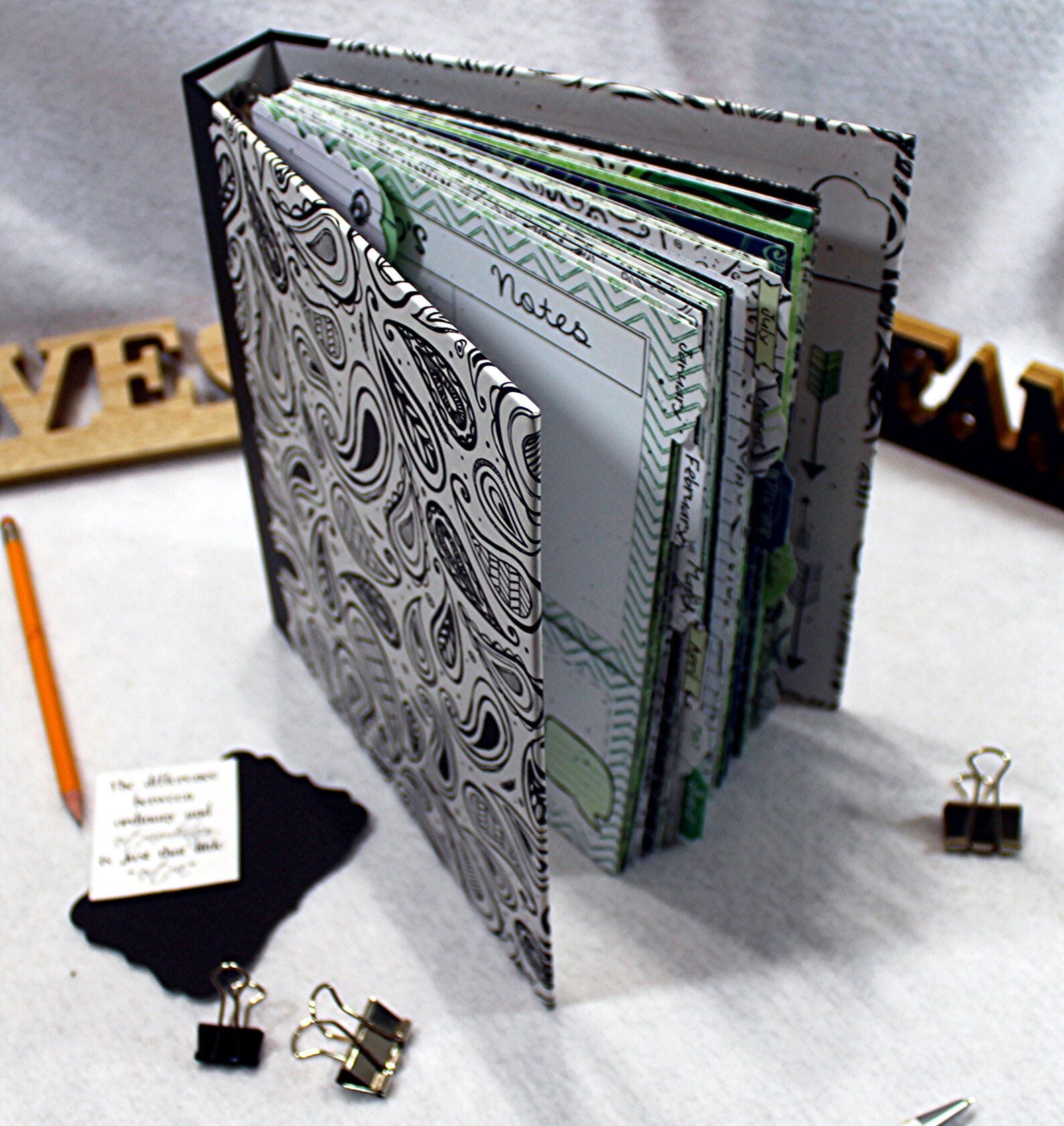 Personalized Paisley Hardcover Daily Planner, 3-ring Binder - Etsy
