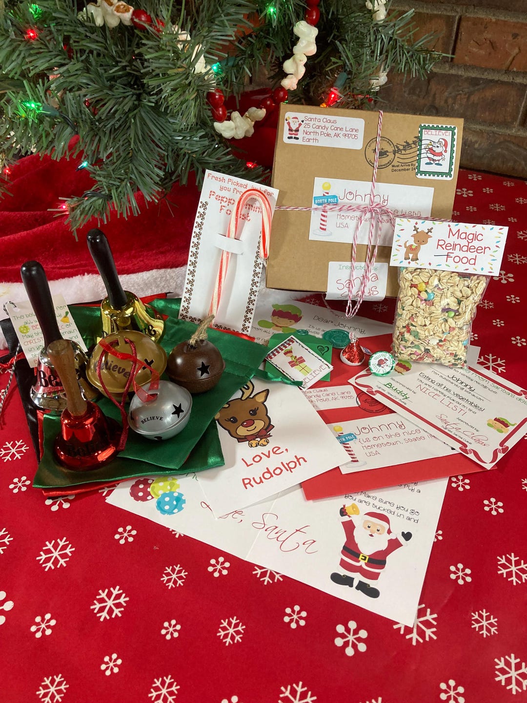 Personalized Christmas Eve Box, Magic Bell, Santa Letter - Etsy