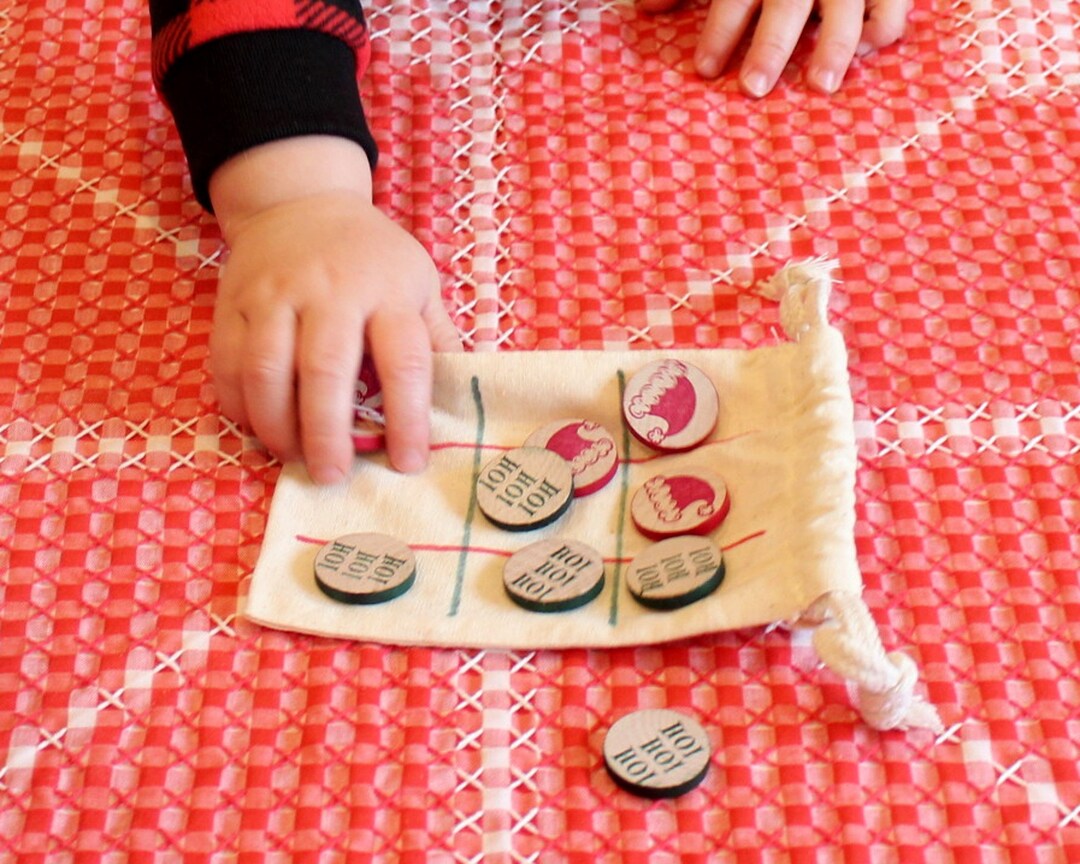 Tic Tac Toe Bag, Travel Game, Stocking Stuffer - Etsy