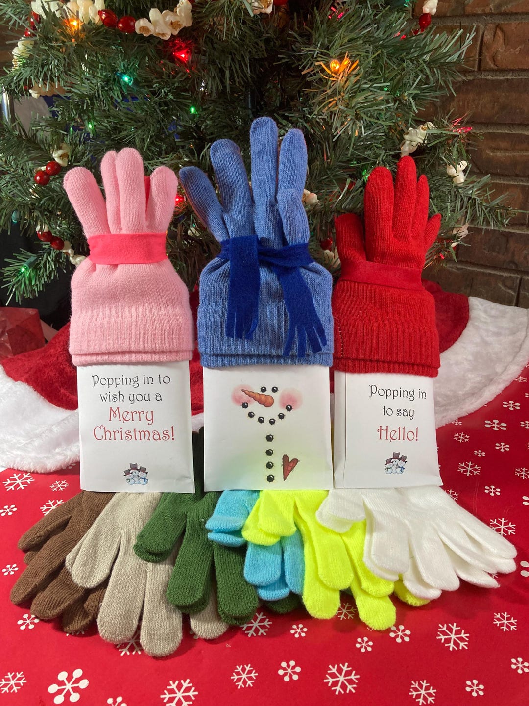 Snowman Popcorn Glove Set, Unique Christmas Gift, Set of Two - Etsy