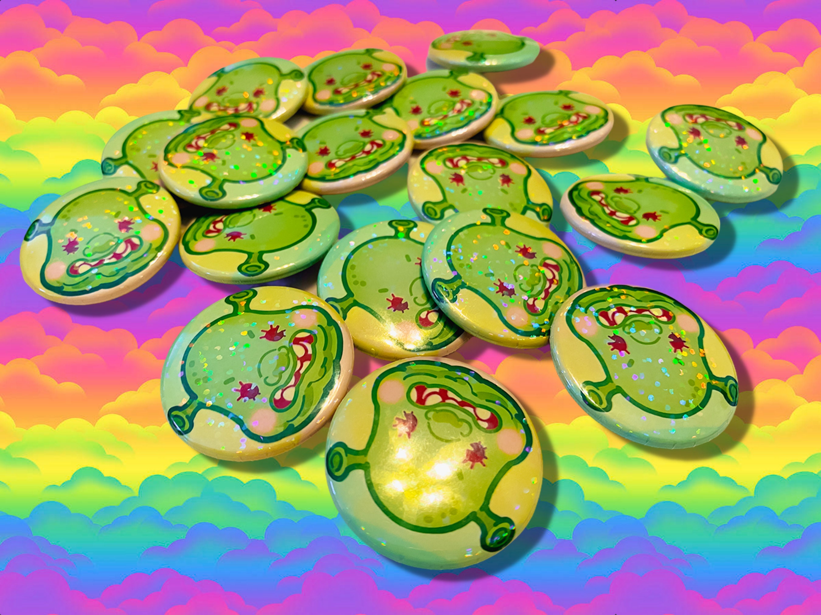 Kawaii Pastel Shrek Ogre Chibi Holographic Rainbow Iridescent - Etsy ...