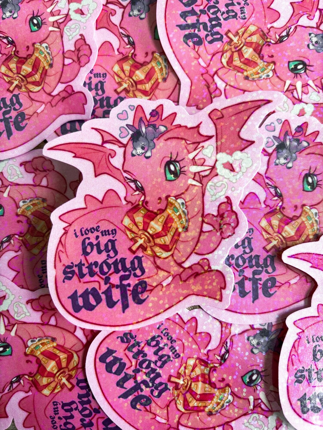 SHREK Chibi Donkey Dragon "wife Guy" Holographic Sticker - Etsy