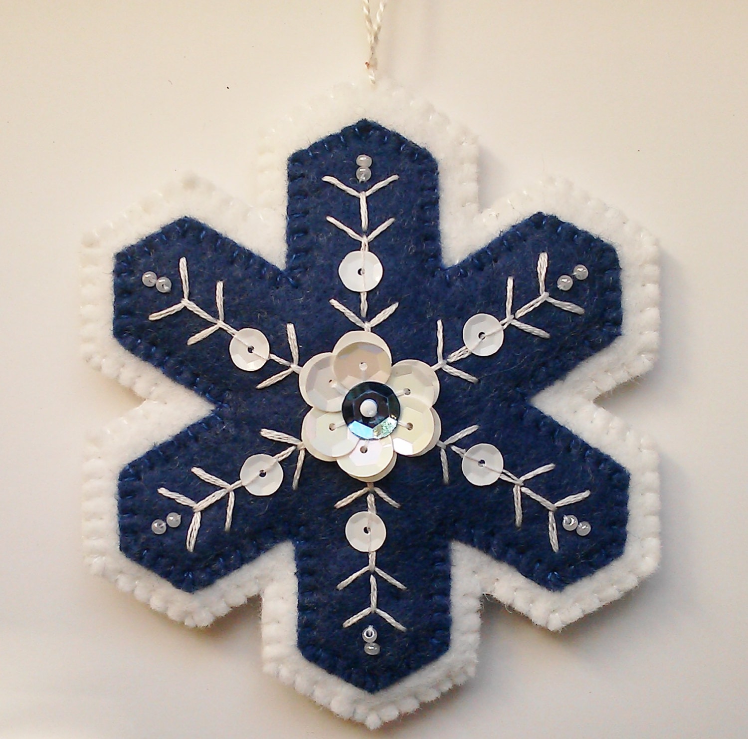 Felt Snowflake Ornament PDF Pattern Christmas Ornament - Etsy