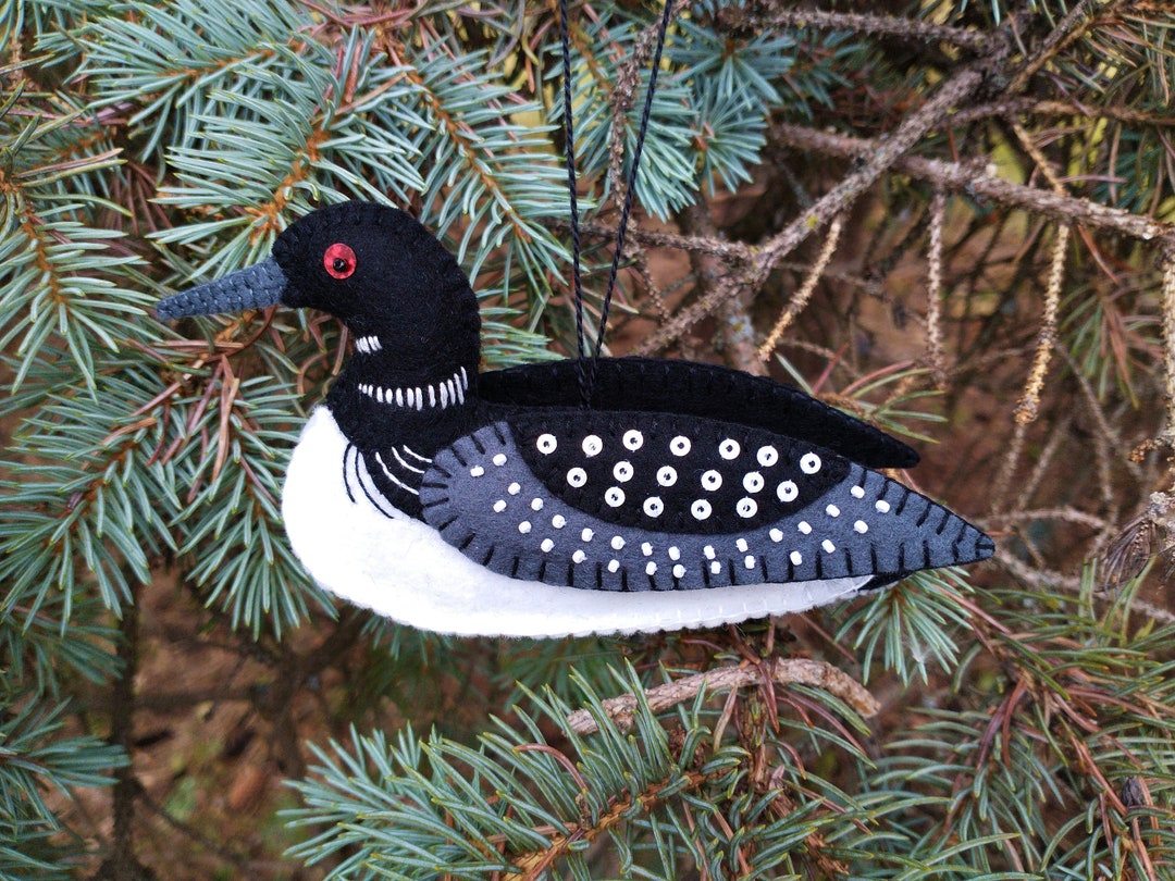 Common Loon Merino Wool Felt Ornament - Etsy