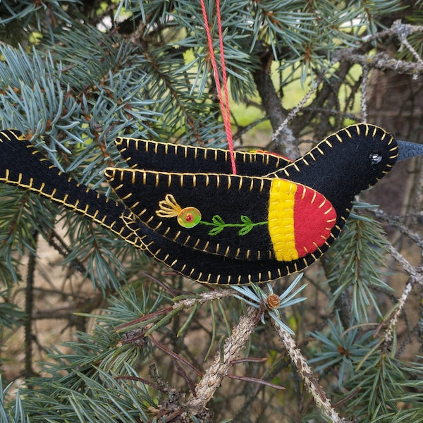 Felt Bird Ornament - Etsy