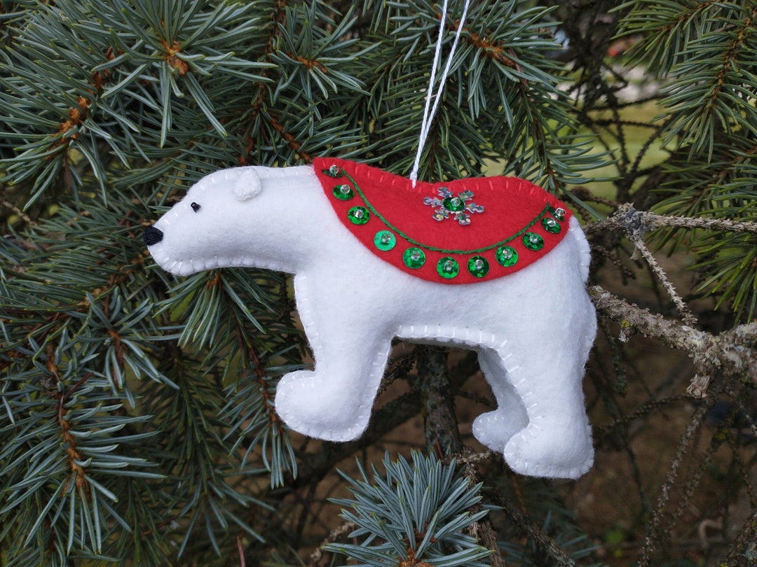 Polar Bear Felt Ornament Sewing Pattern Pdfdownload - Etsy