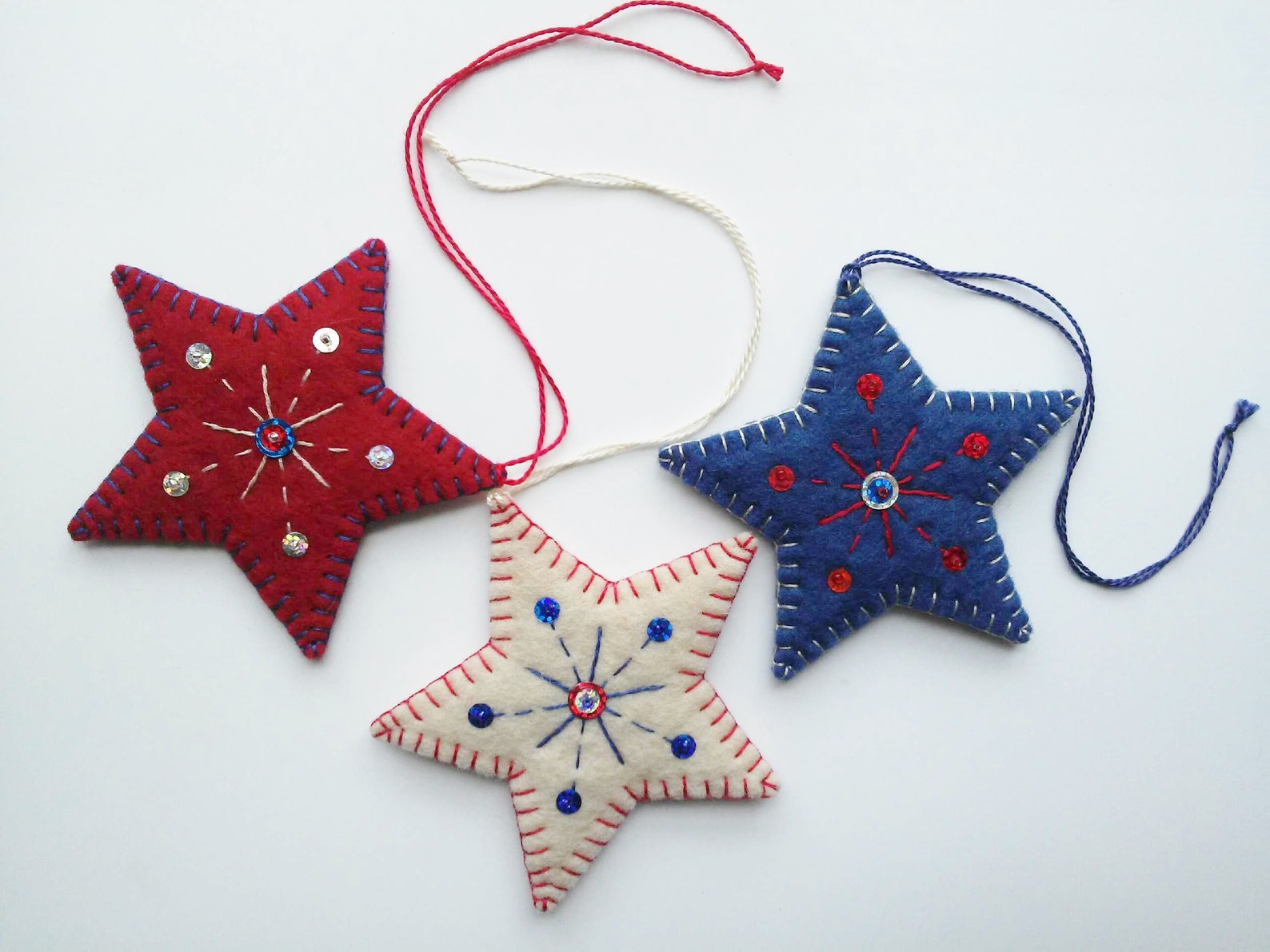 Embroidered Felt Star Sewing Pattern Felt Star Tutorial - Etsy