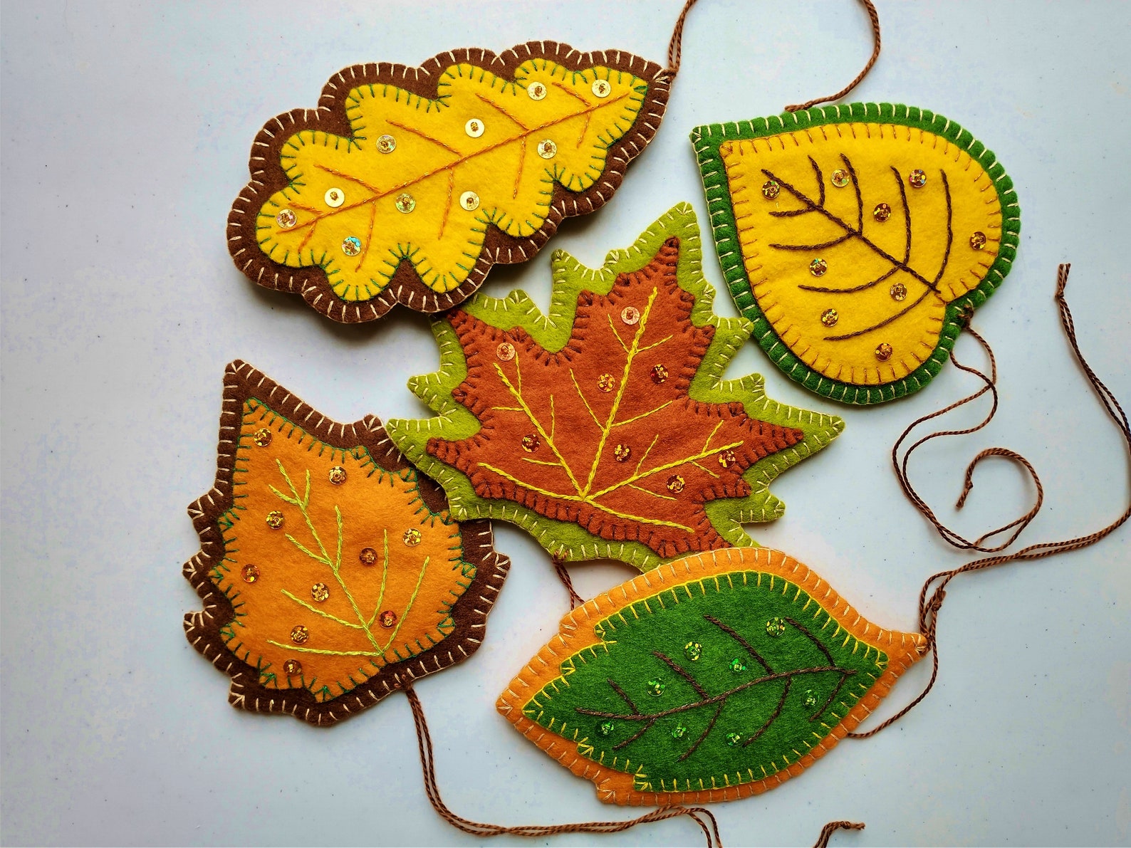 Felt Fall Leaf Ornament Sewing Pattern PDF Download - Etsy