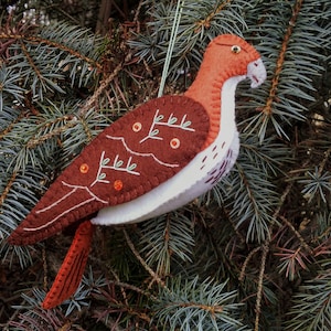 Red-tailed Hawk, Wool Felt Hawk Ornament, Felt Red-tailed Hawk Ornament ...